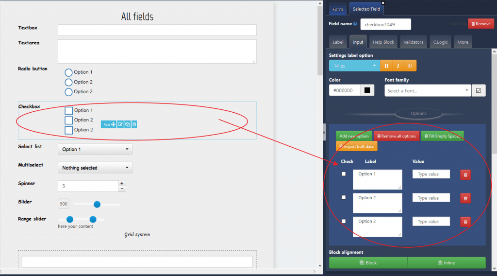 Checkbox - PHP Cost Estimator Form Builder by Zigaform