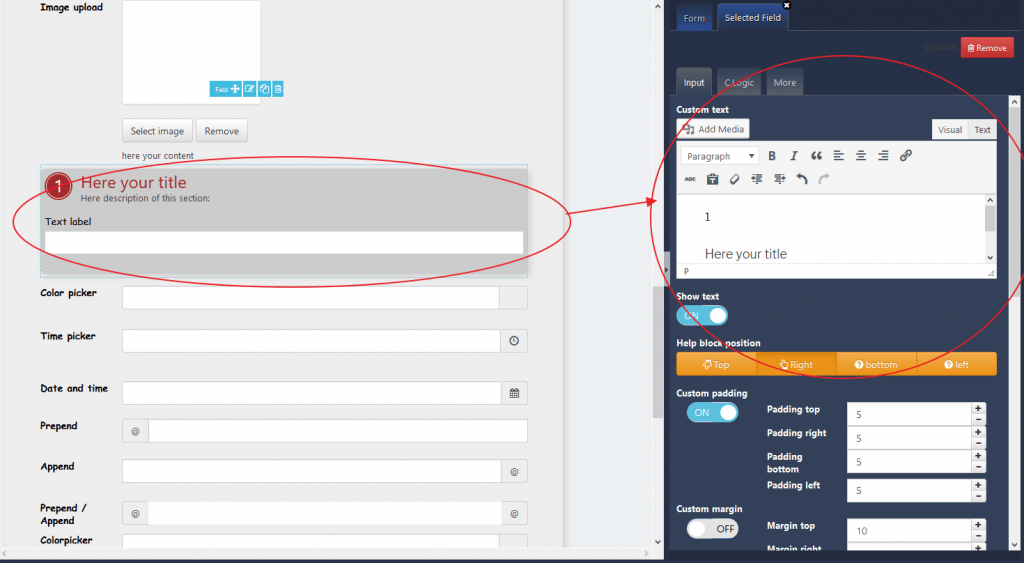 Panel - PHP Cost Estimator Form Builder by Zigaform