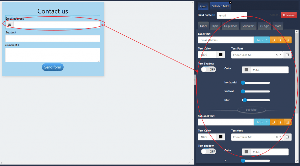 textbox - PHP Cost Estimator Form Builder by Zigaform
